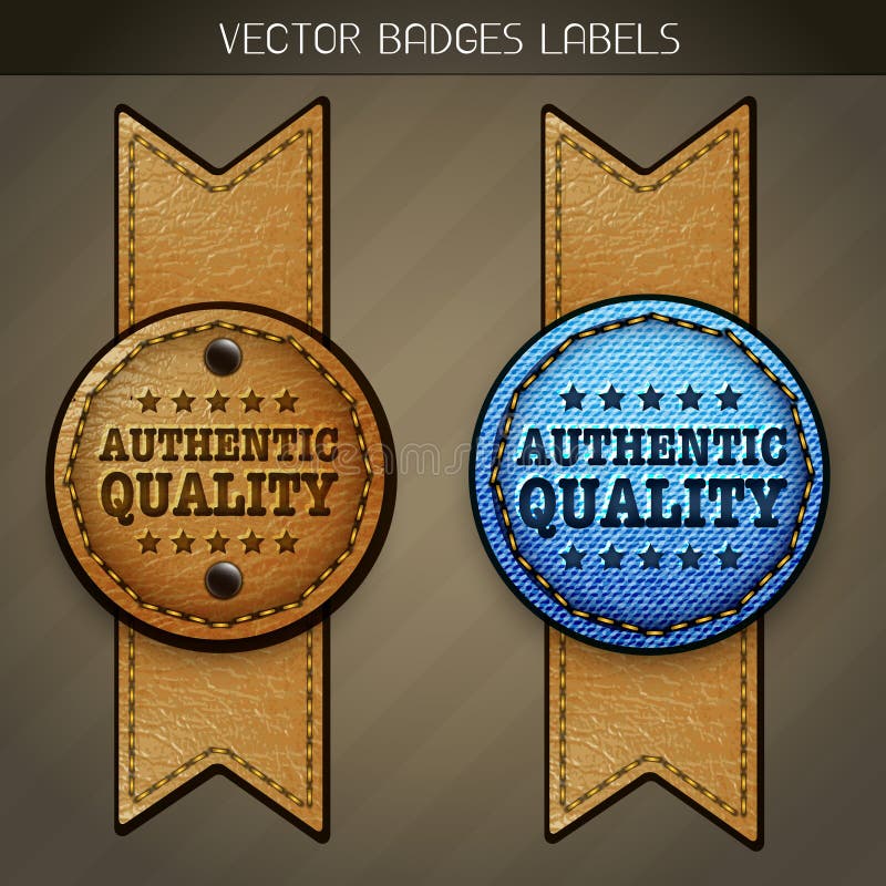 Authentic quality label stock vector. Illustration of jeans - 43894166