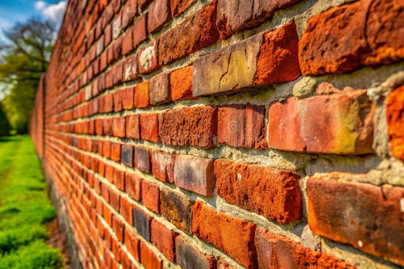 Authentic Red Brick Wall Texture a Grungy Vintage Facade Background for ...