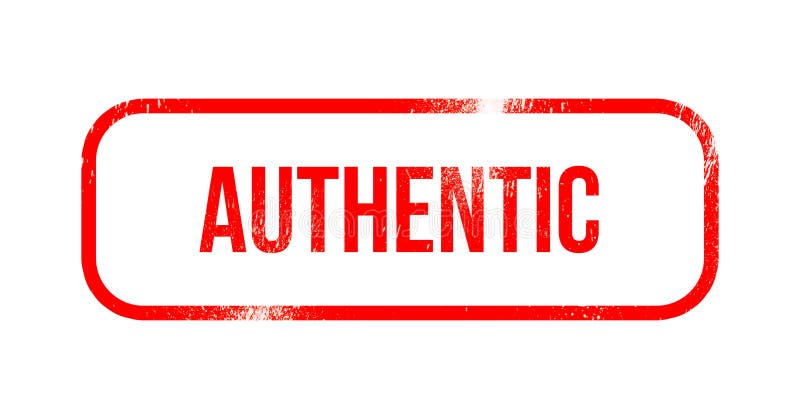 Authentic - Red Grunge Rubber, Stamp Stock Illustration - Illustration ...