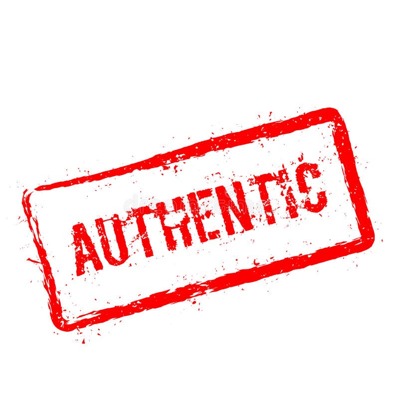 Authentic Red Rubber Stamp Isolated on White. Stock Vector ...