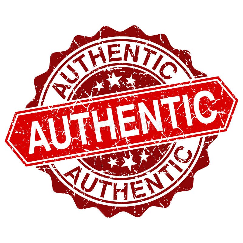 Authentic Red Vintage Stamp Stock Vector - Illustration of certified ...