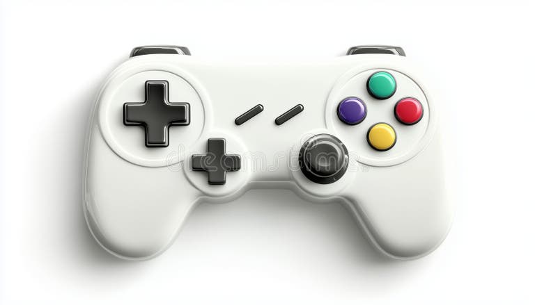 Authentic Retro Game Controller with White Background for an Awesome ...