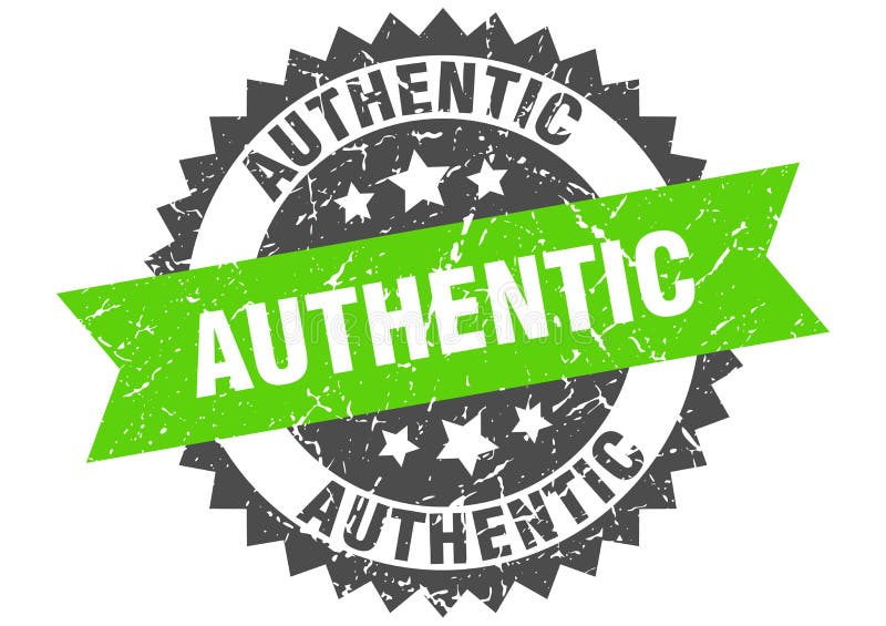 Authentic Round Grunge Stamp. Authentic Stock Vector - Illustration of ...