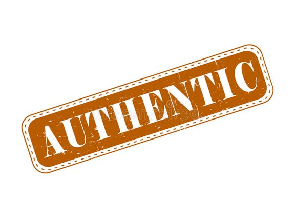 AUTHENTIC Rubber Stamp Seal on a Bar Stock Vector - Illustration of ...