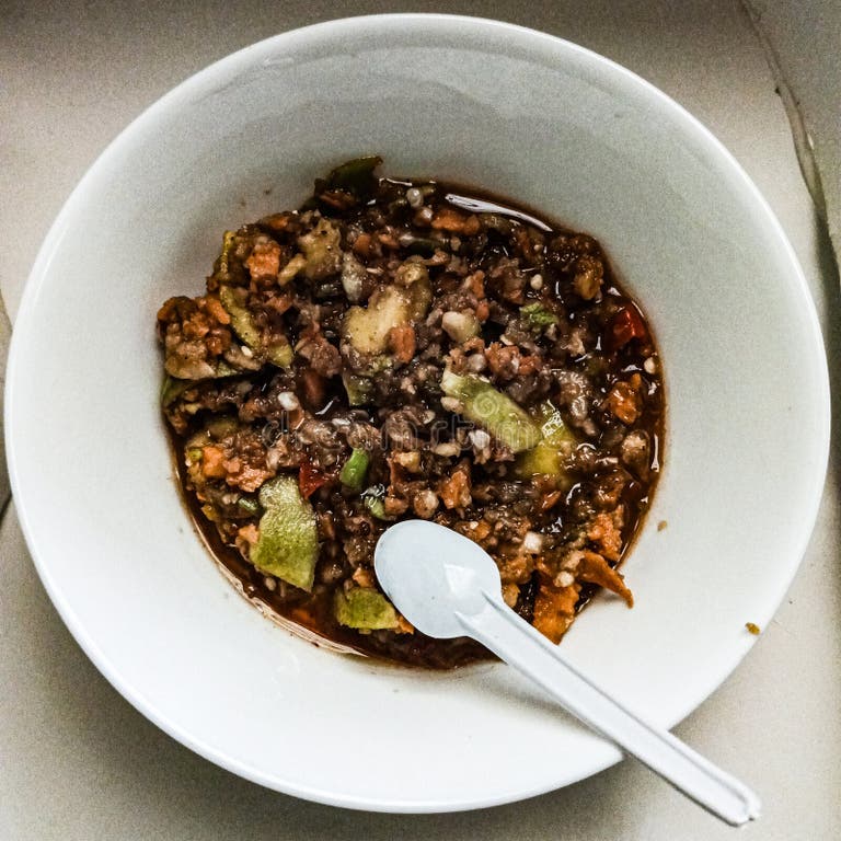 Authentic Mashed Fruit Rujak Food from Bogor, Indonesia Stock Photo ...