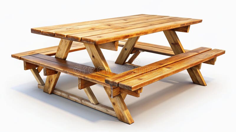 Authentic Rustic Wooden Picnic Table and Benches a Versatile Mockup Set ...