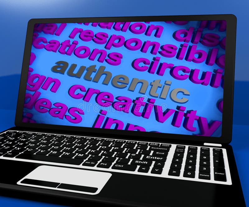 Authentic Screen Means Genuine Verified and Original Stock Illustration ...