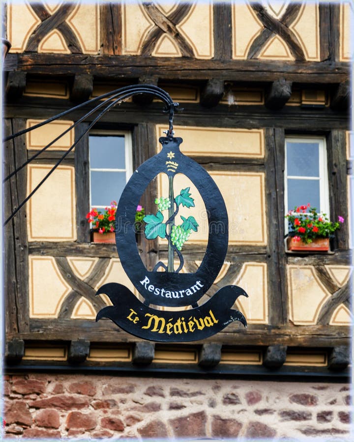 Authentic Sign in Alsace, France Editorial Stock Photo - Image of ...