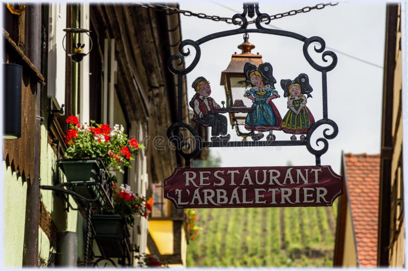 Authentic Sign in Alsace, France Editorial Stock Photo - Image of ...