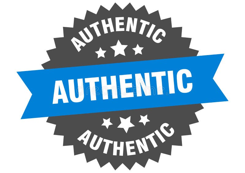 Be authentic stock vector. Illustration of orange, notice - 124335356