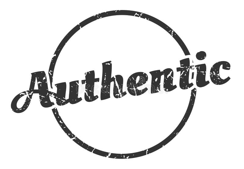 Authentic Sign. Authentic Round Vintage Stamp Stock Vector ...