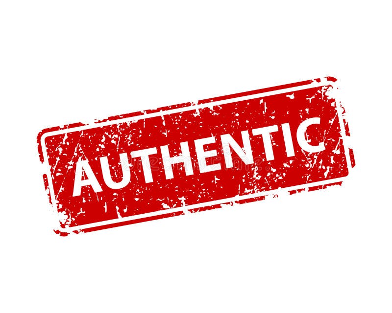 Authentic Sign. Authentic Round Vintage Stamp Stock Vector ...