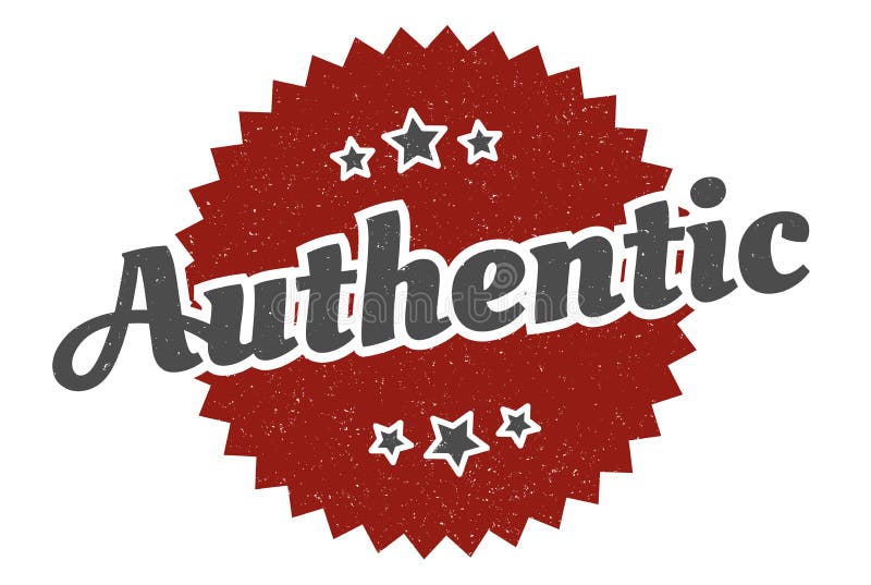 Authentic Sign. Authentic Vintage Retro Label Stock Vector ...