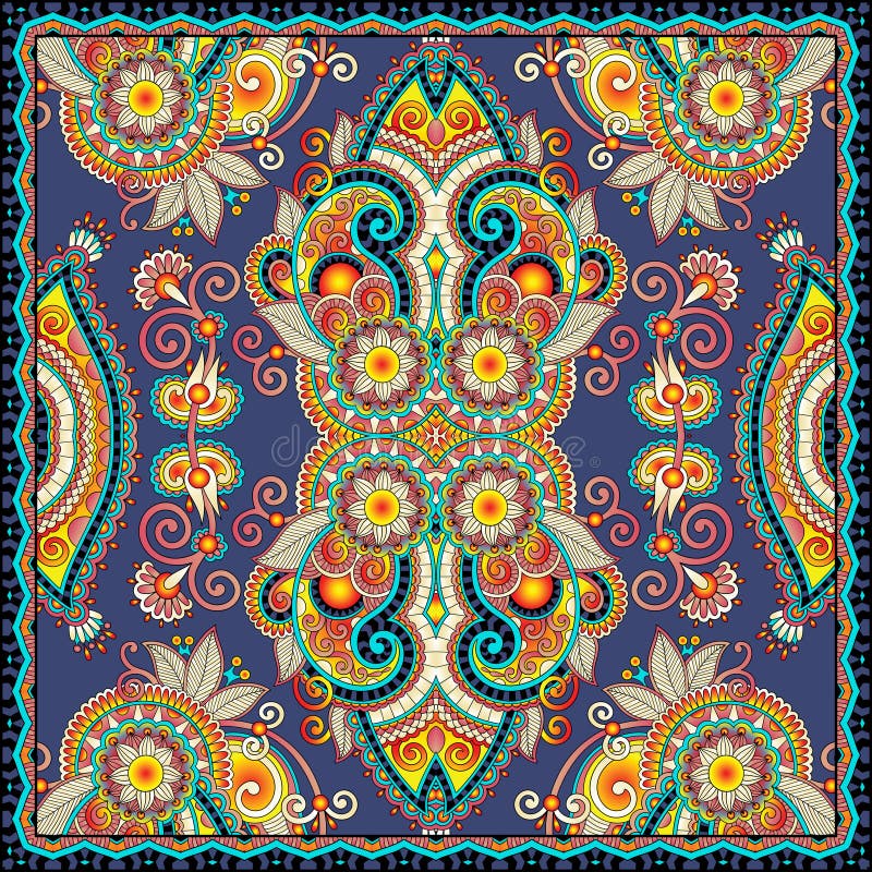 Authentic Silk Neck Scarf or Kerchief Square Pattern Design in U Stock ...