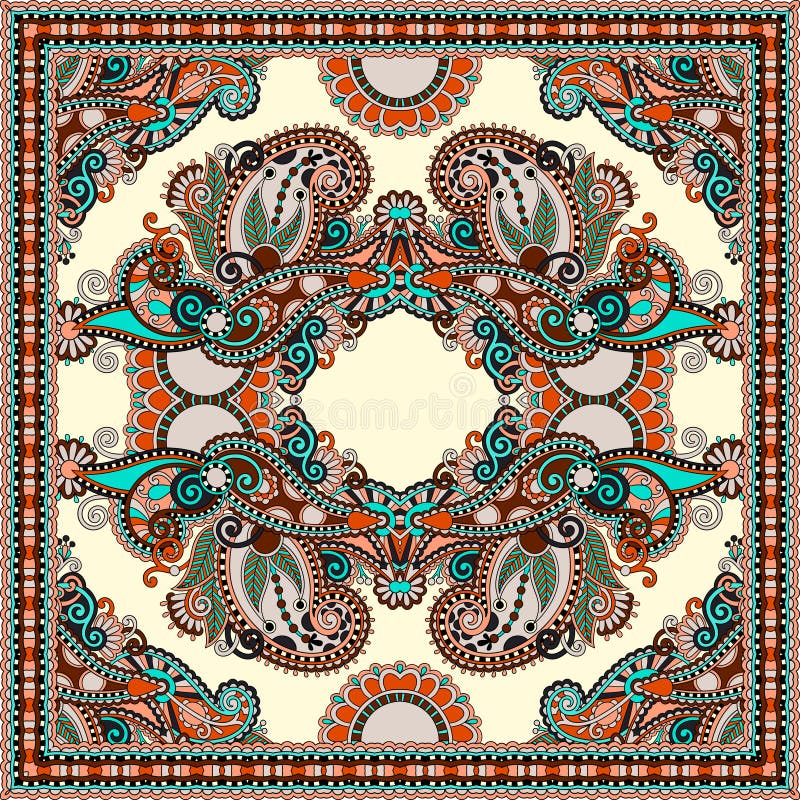 Authentic Silk Neck Scarf or Kerchief Square Pattern Design in U Stock ...