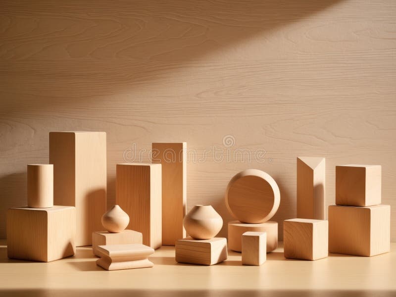 Authentic Smooth Wooden Surface with Carved Wooden Blocks for Textured ...