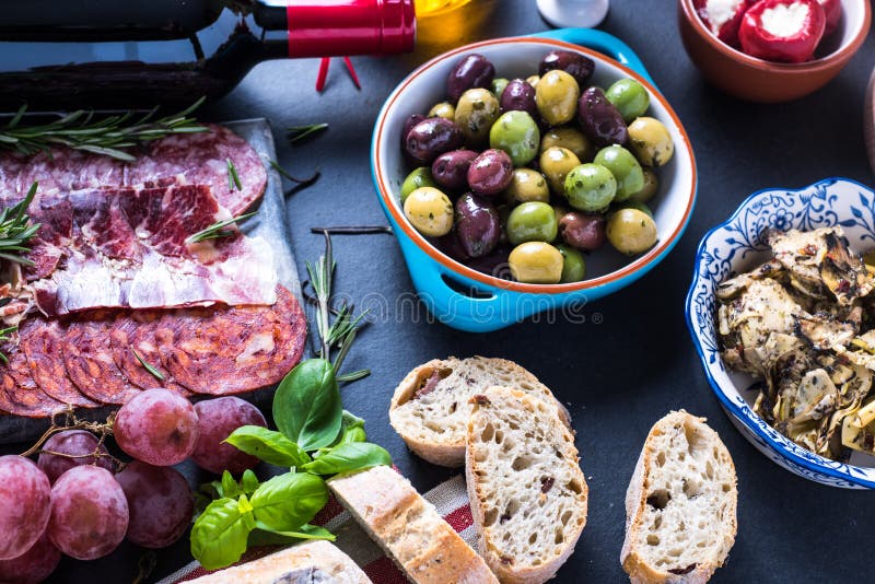 Authentic Spanish Tapas Set Up in Restaurant Stock Image - Image of ...