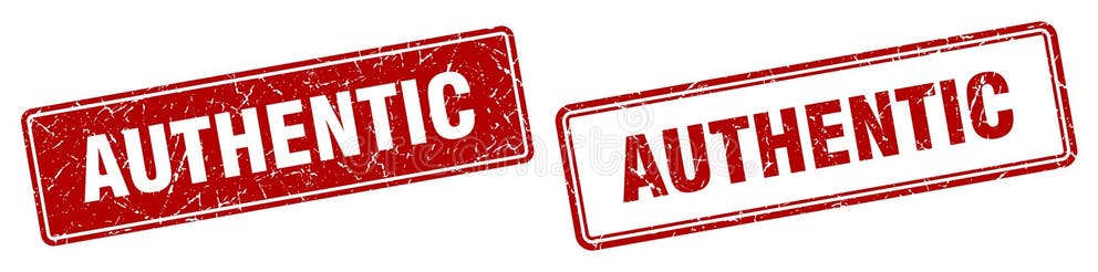 Authentic Stamp Set. Authentic Square Grunge Sign Stock Vector ...