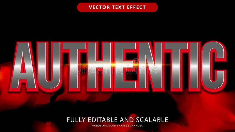 Authentic Text Effect Editable Eps File Stock Vector - Illustration of ... Authentic Text Effect Editable Eps File Stock Vector - Illustration of ...