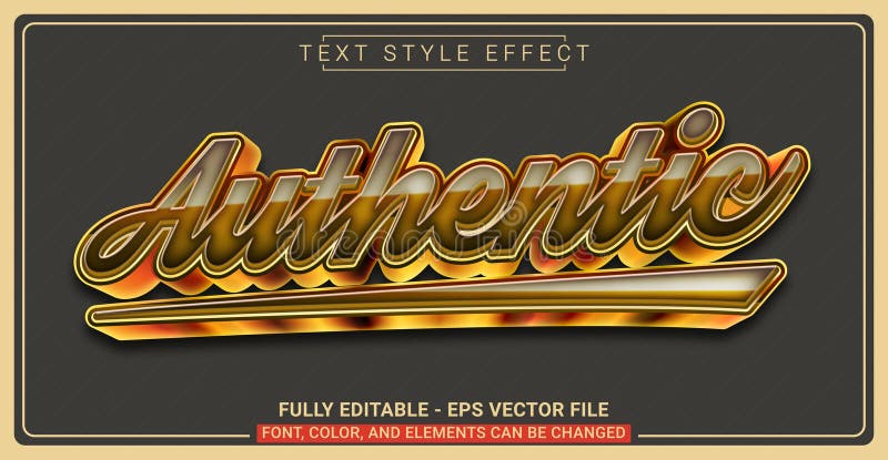 Authentic Text Style Effect. Editable Graphic Text Template Stock ...