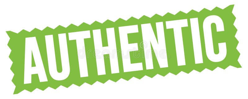 AUTHENTIC Text Written on Green Stamp Sign Stock Illustration ...