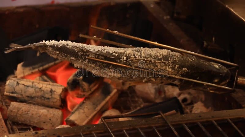Authentic Thai Grilled Fish Called Pla Pao Stock Video - Video of east ...