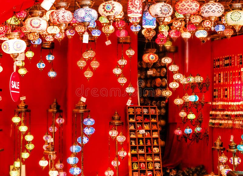 Authentic Turkish Lamps in Grand Bazaar, Istanbul Stock Photo - Image ...