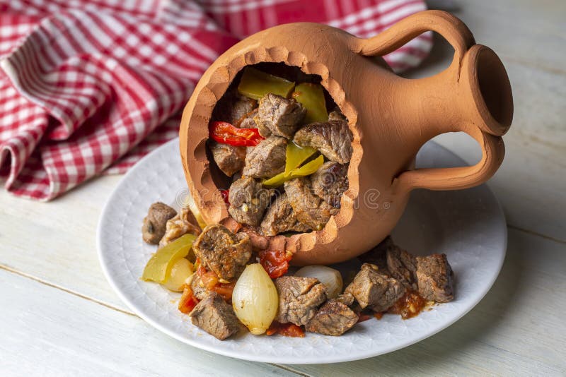 Authentic Turkish Testi Kebab Cooked in Earthenware Waterjug, Turkish ...