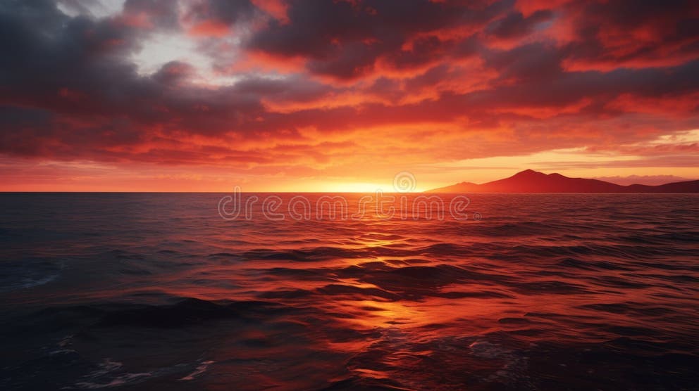 An Authentic, Unretouched Photograph of a Sunset Stock Illustration ...