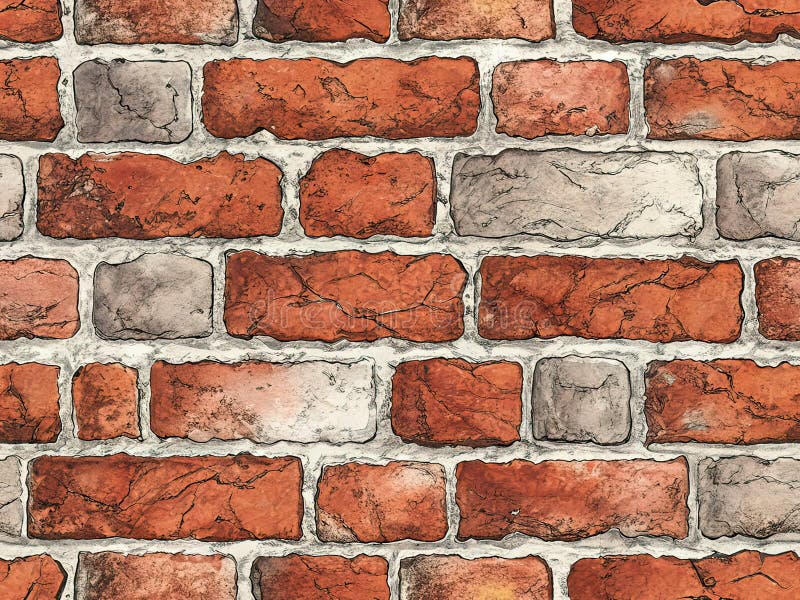 Authentic Urban Red Brick Wall Section a Documentary Photography Style ...