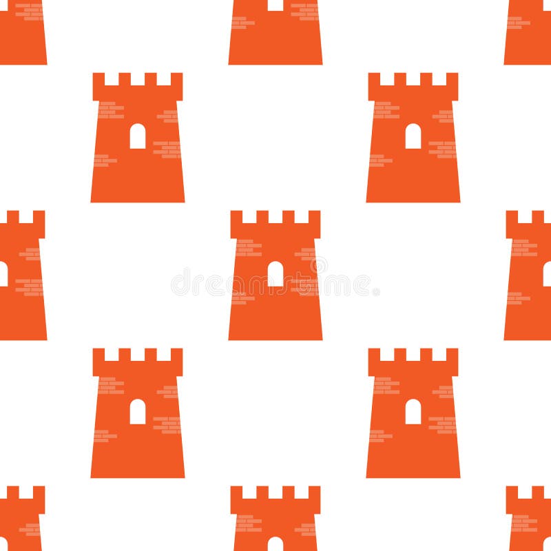 Authentic Victorian Castle Tower Symbol in Seamless Repeat for Any Use ...