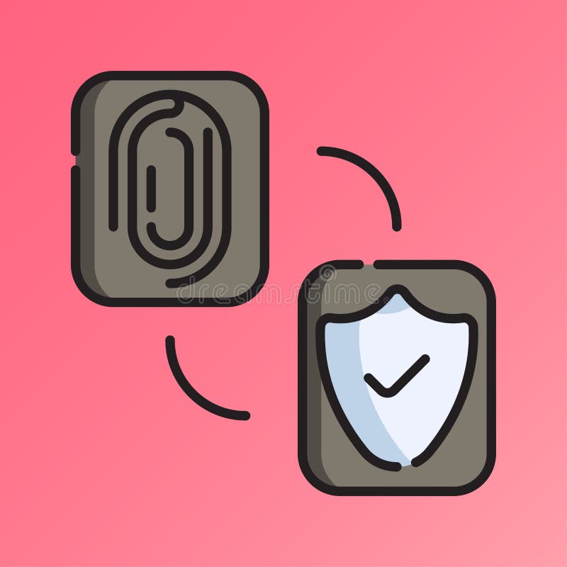 Authentication Biometric Icon Vector Illustration. Flat Outline Cartoon ... Authentication Biometric Icon Vector Illustration. Flat Outline Cartoon ...