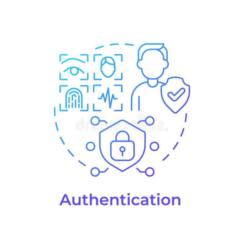 Authentication Blue Gradient Stock Illustrations – 633 Authentication ...