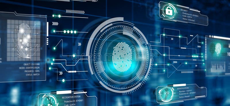 Authentication by Fingerprint Recognition. Biometric. Security System ...