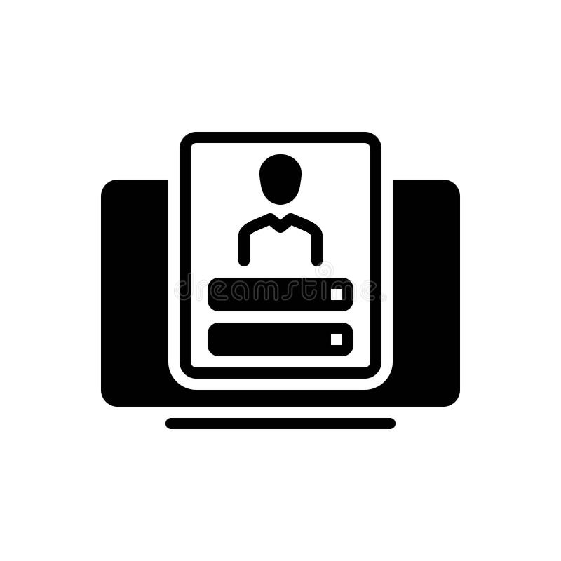 Black Solid Icon for Authentication, Genuine and Certificate Stock ...