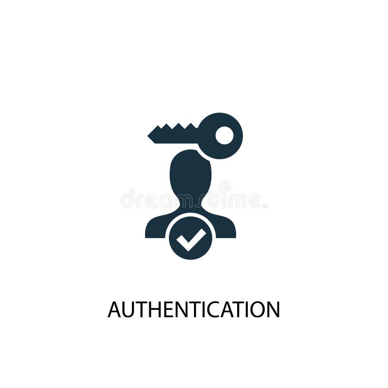 User Authentication Concept Line Icon Stock Vector - Illustration of ...