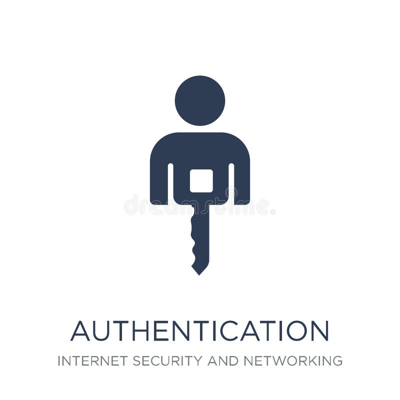 Authentication Icon. Trendy Flat Vector Authentication Icon on W Stock ...