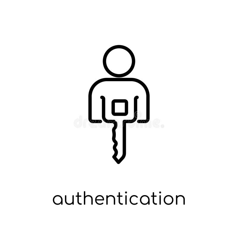 Authentication Icon. Trendy Modern Flat Linear Vector Authentication ...