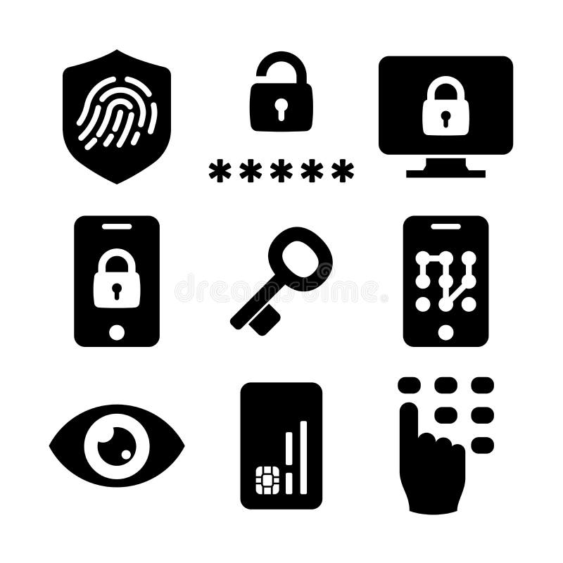 Biometric Authentication Icons Stock Illustrations – 815 Biometric ...