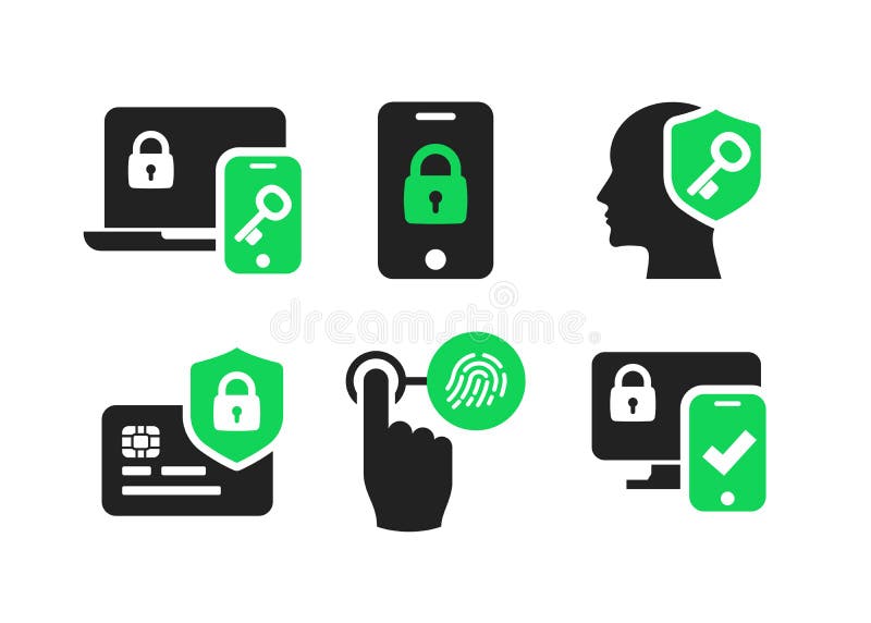 Authentication Icons Set 02 Stock Vector - Illustration of electronic ... Authentication Icons Set 02 Stock Vector - Illustration of electronic ...