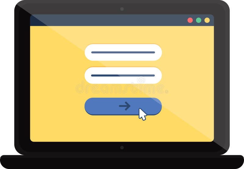 Authentication Page Entering Password Website Stock Vector ...