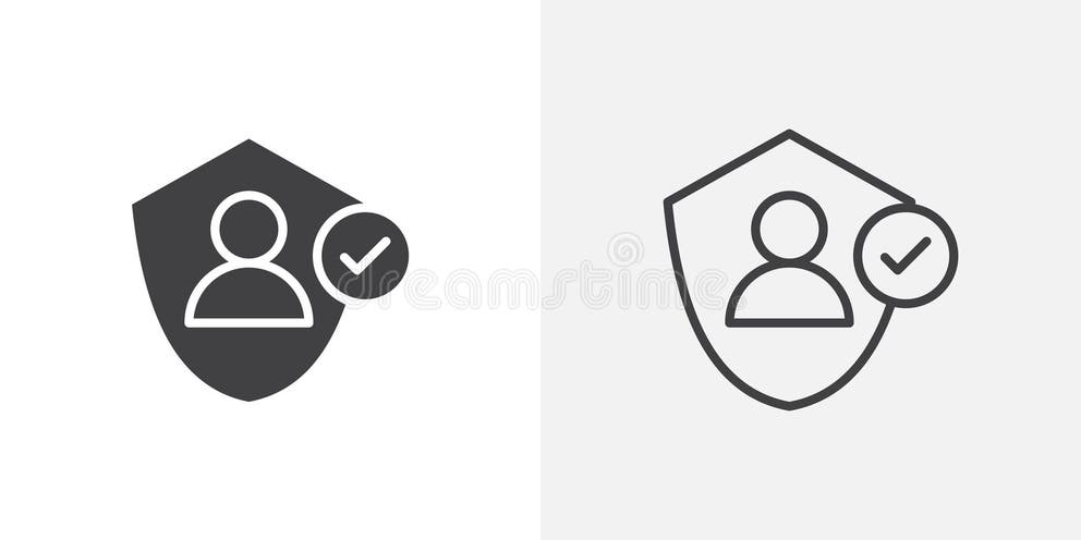 Authentication Vecor Icon Set Stock Vector - Illustration of black ...