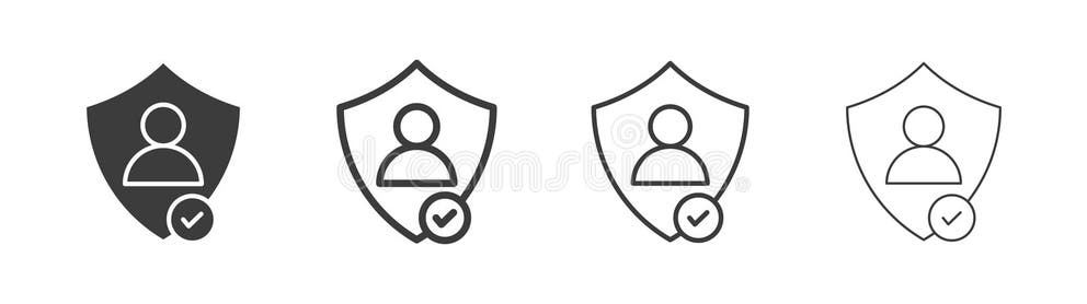 Authentication Vecor Icon Set Stock Vector - Illustration of system ...