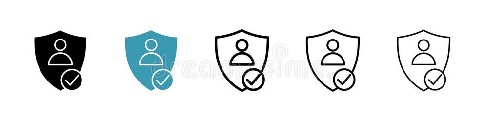 Authentication Vecor Icon Set Stock Illustration - Illustration of ...