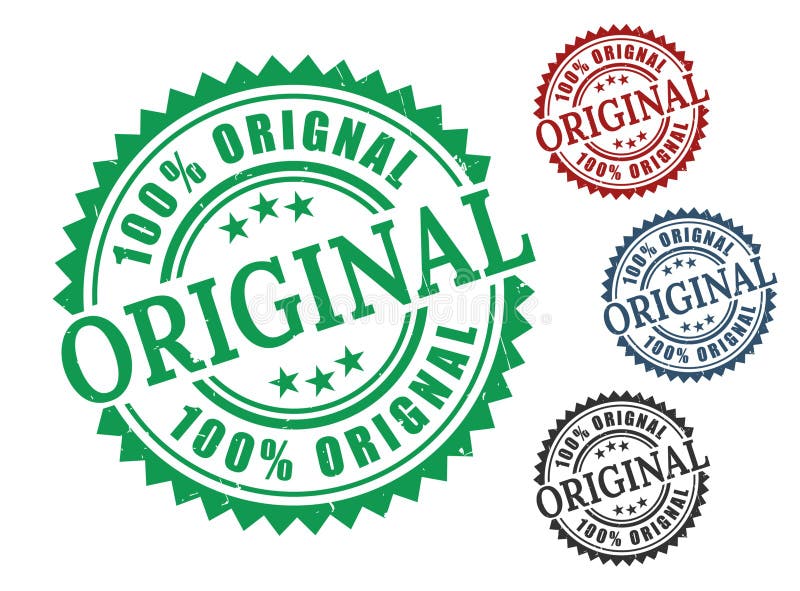Authenticity Guarantee Vintage Original Stamp Design Elements in Green ...