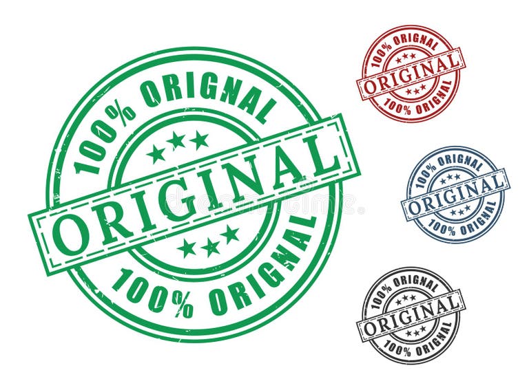Authenticity Guaranteed Vintage Original Stamp Graphics Stock Vector ...