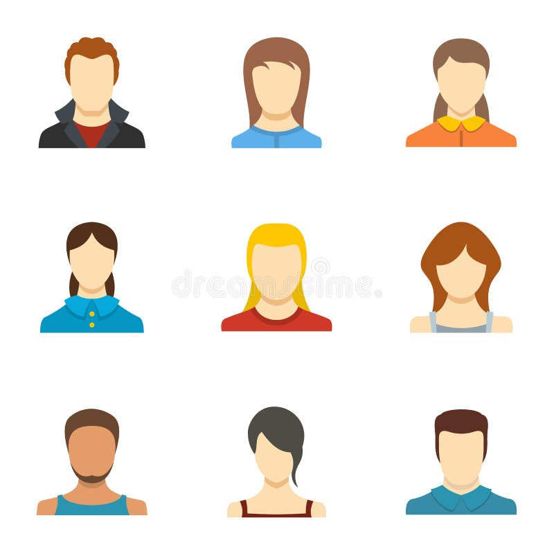 Authenticity Icons Set, Flat Style Stock Vector - Illustration of ...