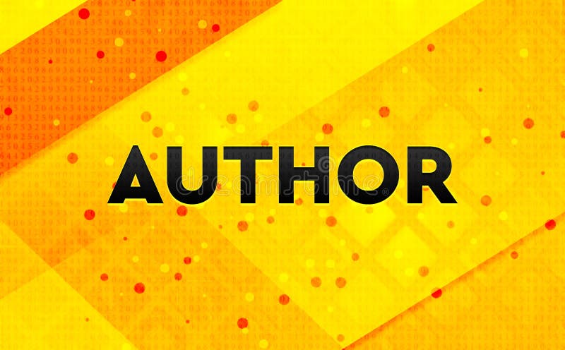 Author Abstract Digital Banner Yellow Background Stock Illustration ...