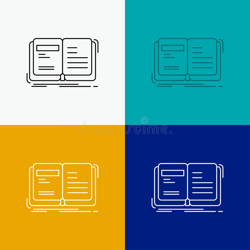 Author, Book, Open, Story, Storytelling Icon Over Various Background ...