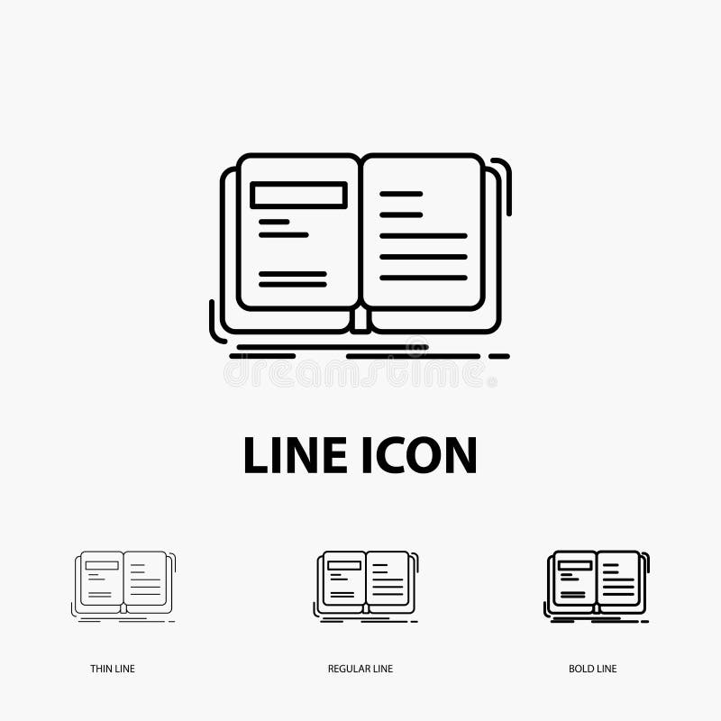 Author, Book, Open, Story, Storytelling Icon In Thin, Regular And Bold ...